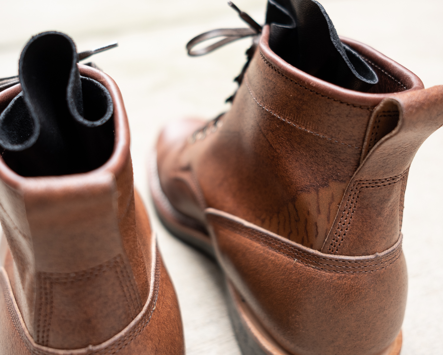 Viberg for Withered Fig Brown Waxed Flesh Horsebutt Bobcat Boot ...