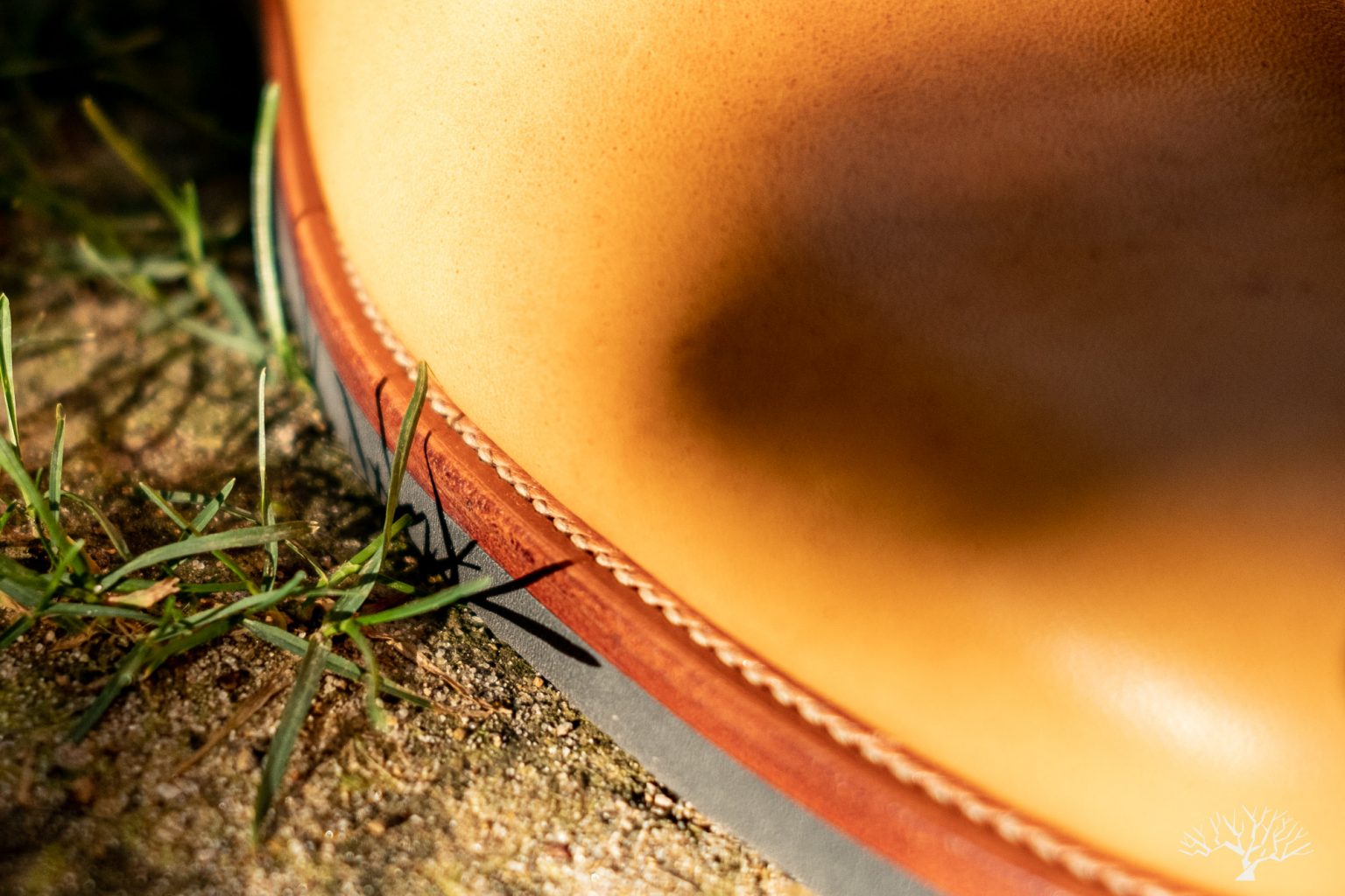 Viberg Derby Shoe - Shinki Camel Latigo Horsehide on Lactae Hevea Sole ...