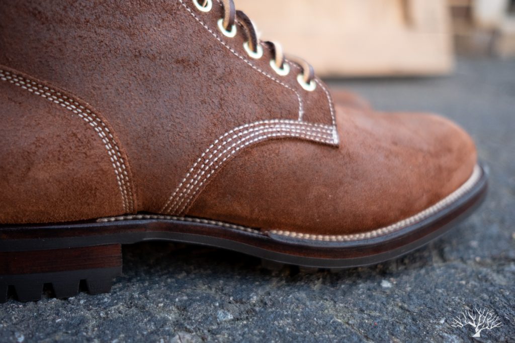 Viberg Boondocker Boot - Tobacco Chamois Roughout - Withered Fig