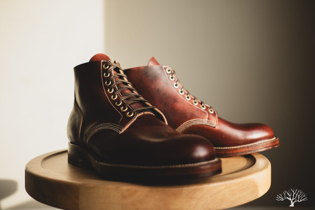 Viberg Horween Brown Nut Cypress Boondocker Boot and Rockland Blucher ...