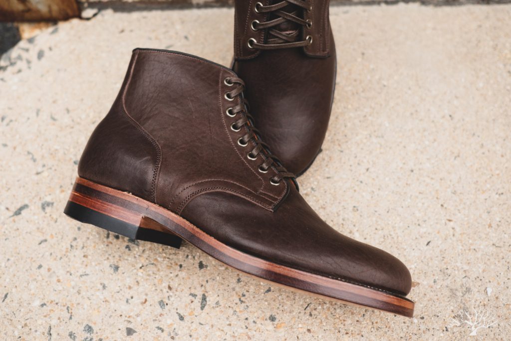 Viberg Horsehide Service Boot (Col. 1071) - Withered Fig