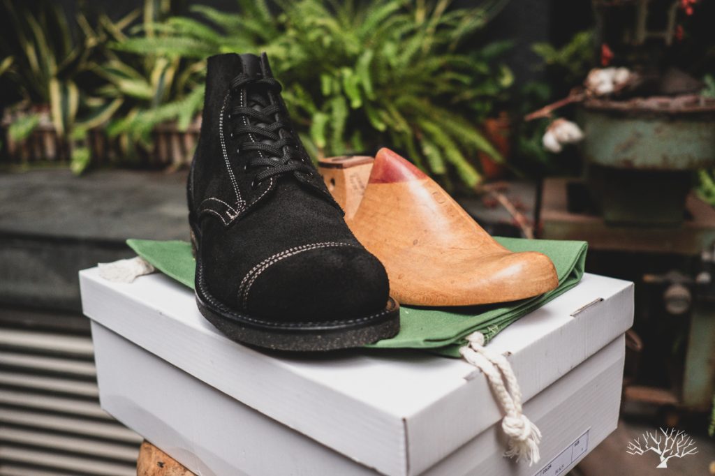 Dr. Sole OZ Trooper Service Boots - Black Roughout and Coir Soles ...