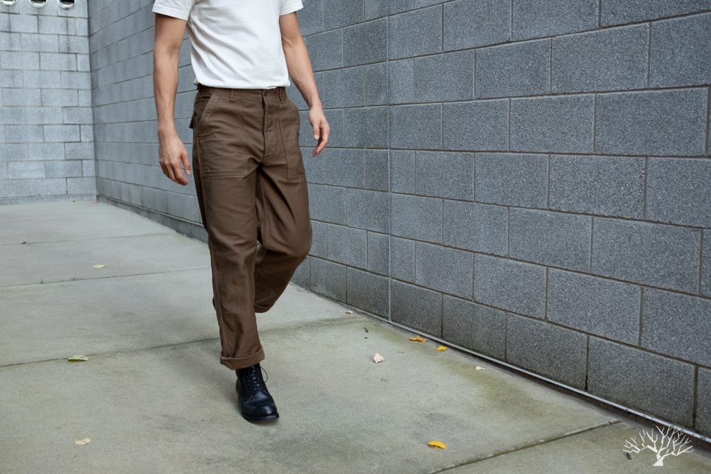 orSlow for Withered Fig Collaboration - Brown Fatigue Pants - Withered Fig