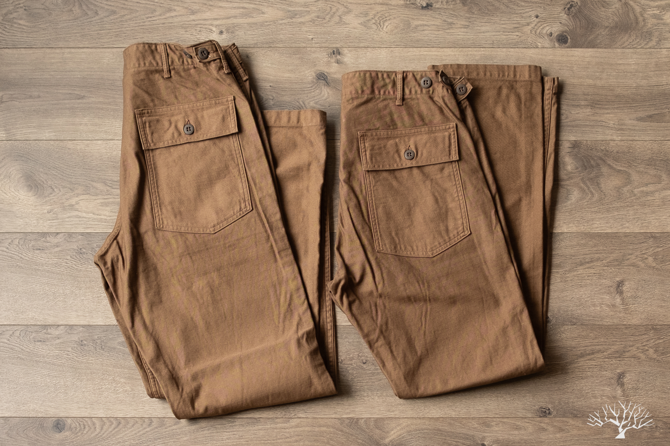 orSlow for Withered Fig Collaboration - Brown Fatigue Pants - Withered Fig